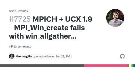 Mpich Ucx 19 Mpiwincreate Fails With Winallgather Inputoutput