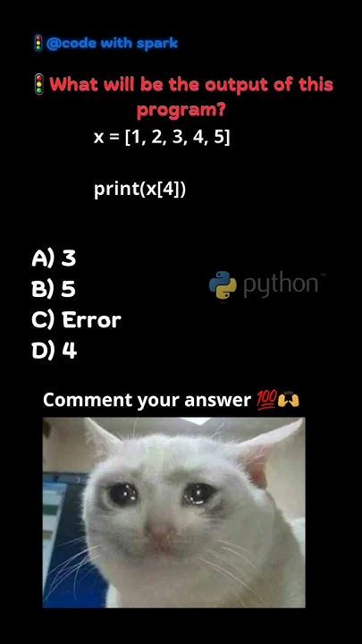 python logical question 💯💥 codewithspark python pythonquiz shorts python pythonquiz