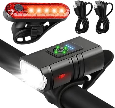 Bike Lights Front And Back Rechargeable Rhitchy 6 Modes Bicycle Lights