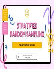 Understanding Stratified Random Sampling Steps Examples And Course Hero