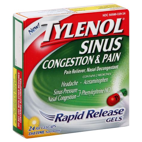 Upc 300450229243 Tylenol Acetaminophen Sinus Headache Caplets