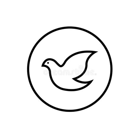 Icono De Paloma Ilustración De Esquema Del Icono Del Vector De Paloma