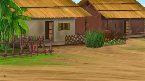 Premium Photo 2d Animation Cartoon Poor House Background Indian