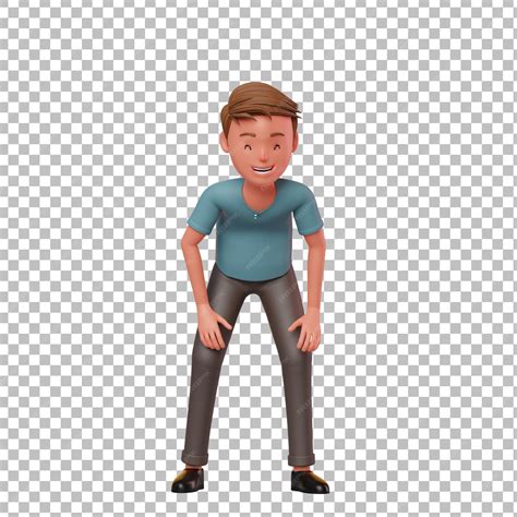 Premium Psd 3d Male Character Laughing