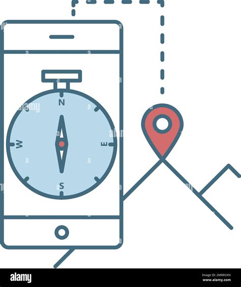 Gps Navigation Mobile Application Vector Flat Icon Smartphone With