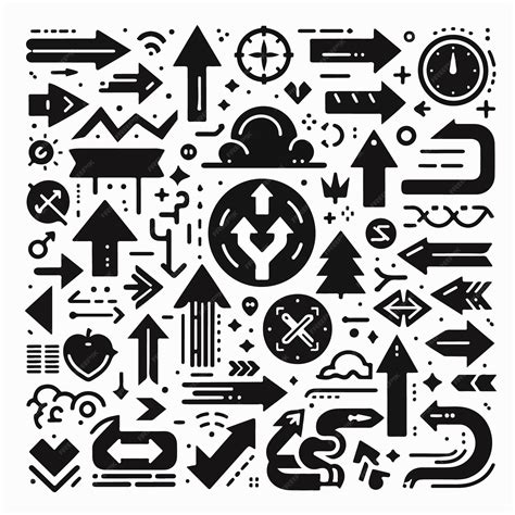 Premium Vector Big Vector Of Black Flat Arrows And Direction Pointers