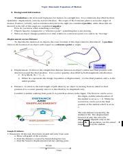 Understanding Kinematic Equations of Motion: Displacement, | Course Hero