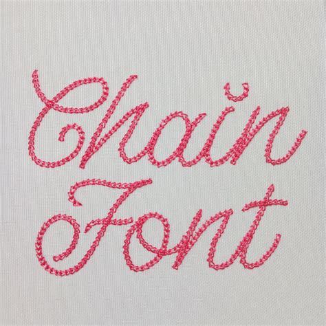 Quick Light Chain Stitch Embroidery Font 5 Sizes A Z Sorted Chain