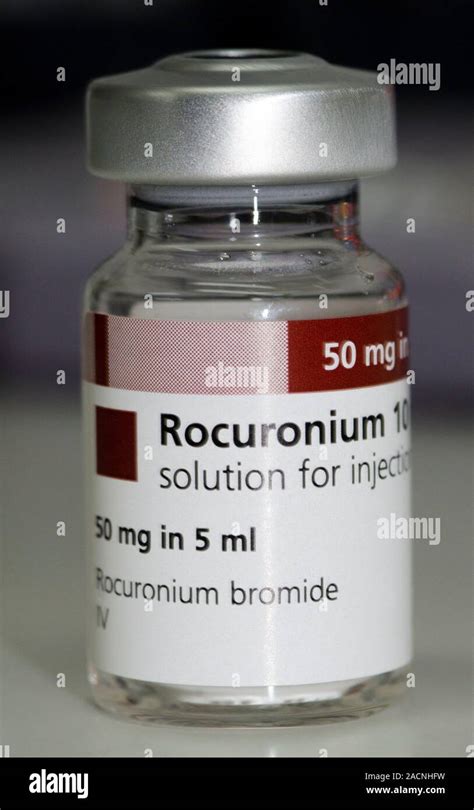 Rocuronium Surgical Anaesthesia Drug Bottle Of Rocuronium Bromide