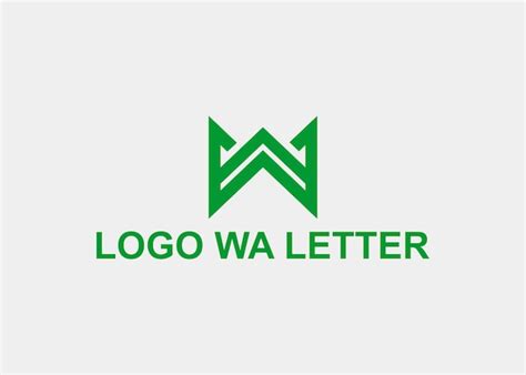 Logo Wa Lettre Ligne Nom De Lentreprise Vecteur Premium