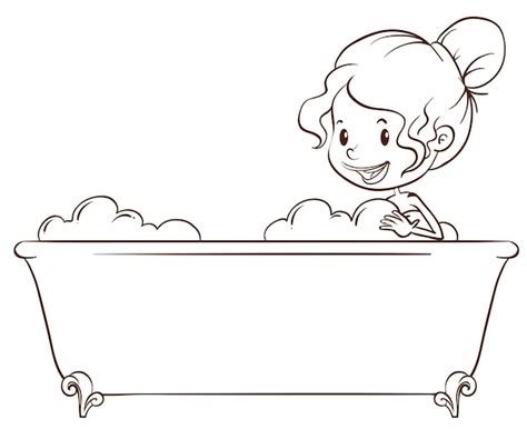 Take A Bath Clipart Black And White