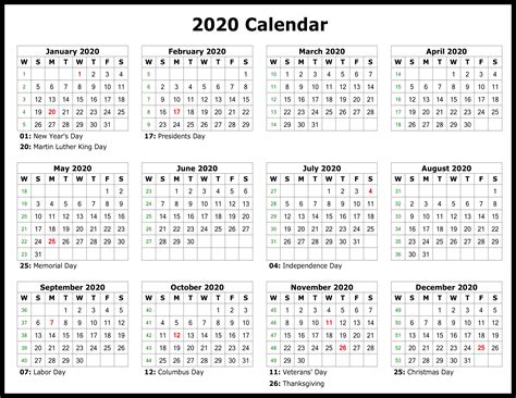 Printable Yearly Calendar Free