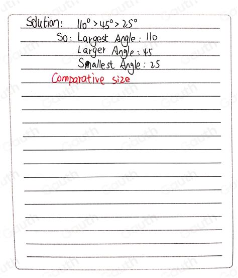 solved 2 given the figure arrange the angles from largest to