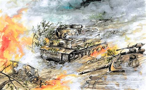 Tiger 131 Vs Sherman Fury By Yunaxd On Deviantart