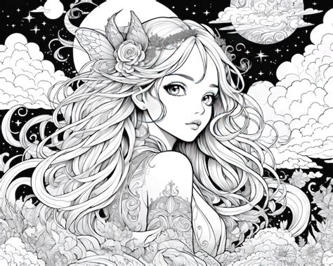 Premium Ai Image Cute Anime Coloring Book