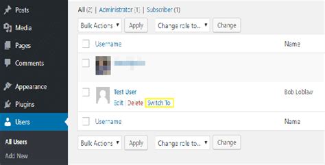 How To Easily Switch Between User Accounts In Wordpress