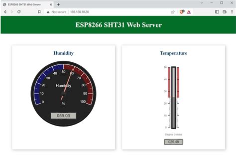 Esp8266 Nodemcu Sht31 Temperature And Humidity Web Server