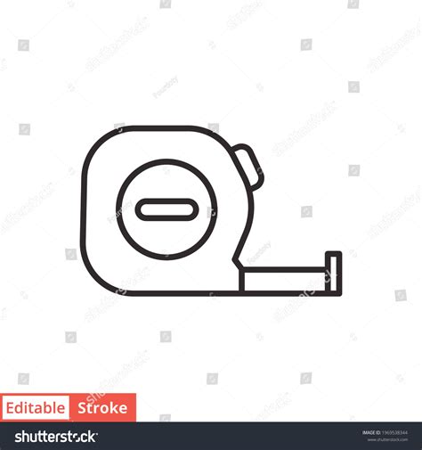 Measure Tape Line Icon Simple Outline Stock Vector Royalty Free 1969538344 Shutterstock