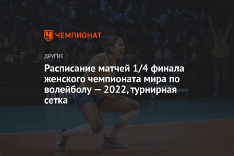 Расписание матчей 1 4 финала женского чемпионата мира по волейболу — 2022 турнирная сетка