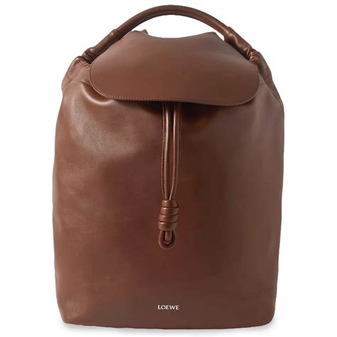 Loewe Flamenco Leather Backpack Brown Walf