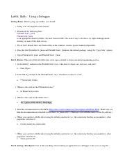 Lab Worksheet Debugger Converted Pdf Lab Skills Using A Debugger Getting Ready