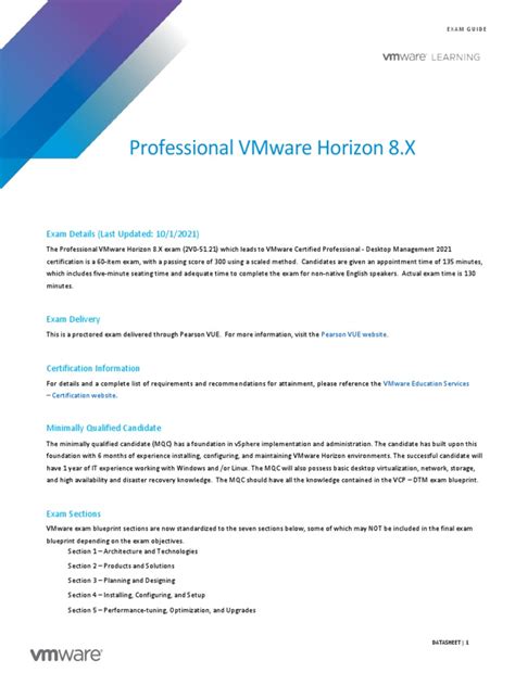 Vmw Vcp Dtm Exam Guide Pdf Cloud Computing Information Technology