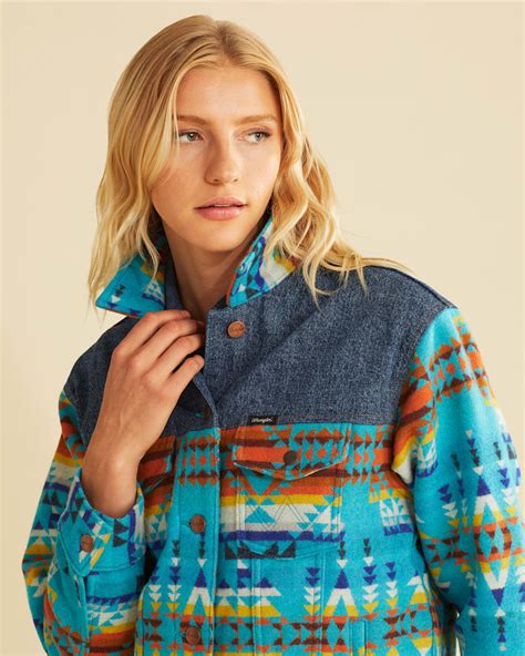 Wrangler X Womens Denim Wool Jacket