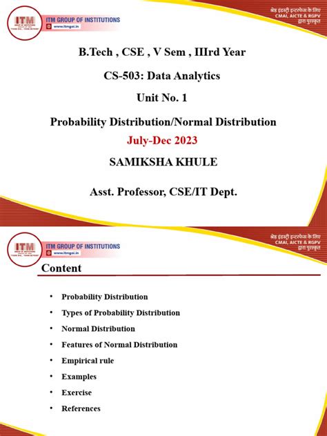 Normal Distribution Cs 503 Pdf Normal Distribution Standard Deviation