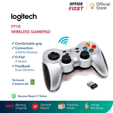 Jual Logitech F Wireless Gamepad Joystick Stick Game Gaming Pad Pc Tv Shopee Indonesia