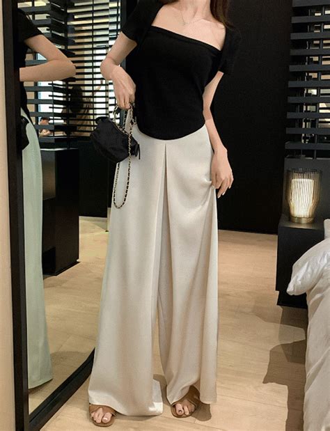 레드베리 여름신상직장인룩 하이웨스트 노버튼 쉬폰 슬랙스 치마바지 하체커버 와이드팬츠 소개팅 미팅 오피스룩 데이트룩 하객룩 코디 핑크 화이트 그레이 블랙