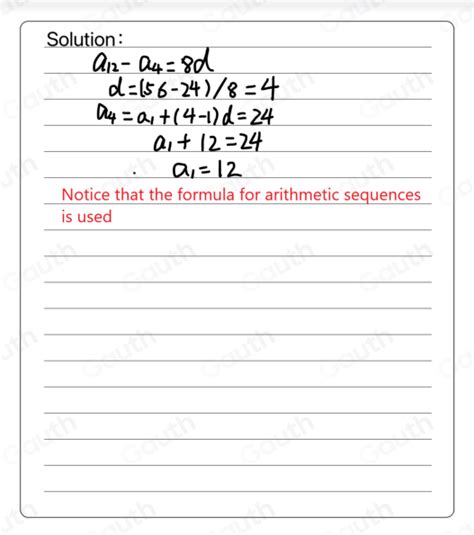 solved if the 4th term of an arithmetic sequence is 24 and the 12th
