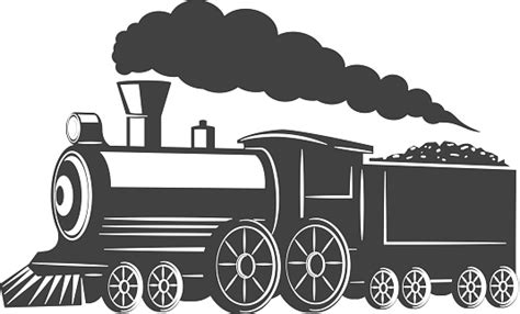 빈티지 기차에 고립 된 흰색 배경 레이블 상징 기호에 대 한 디자인 요소입니다 벡터 일러스트 레이 션 기차에 대한 스톡 벡터