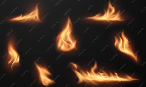 Fire Flames Burning Red Hot Sparks Realistic Abstract Background