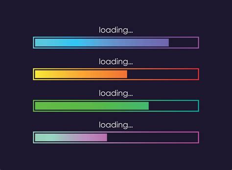 Loading Bar Icon In Flat Style Progress Indicator Vector Illustration