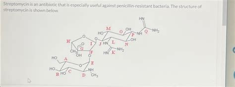Solved Streptomycin Is An Antibiotic That Is Especially