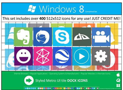 Metro Ui Tile Dock Icons Preview By Dakirby309 On Deviantart