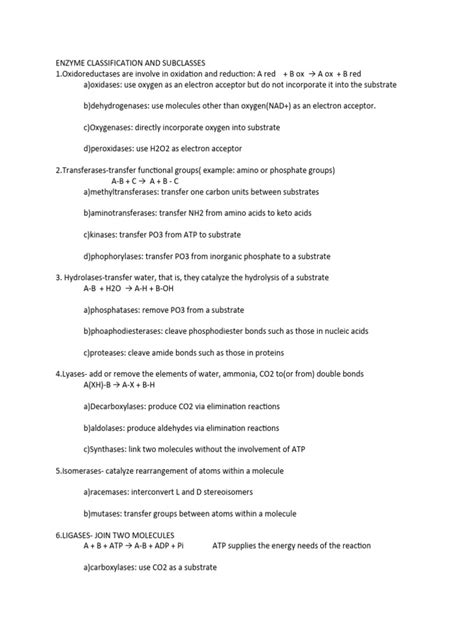 2c Enzyme Specificity Pdf Enzyme Cofactor Biochemistry 2c Enzyme Specificity Pdf Enzyme Cofactor Biochemistry