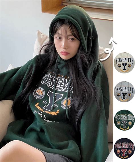 [기모 도톰 따뜻] 루버 레터링 루즈핏 데일리 기모 후드티 4color 에이블리
