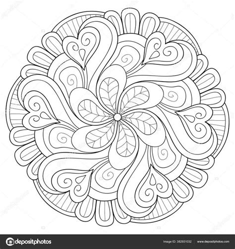 Abstract Circular Design In Black And White