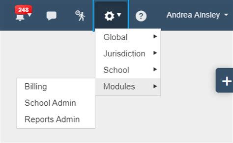 Top Toolbar Settings Modules