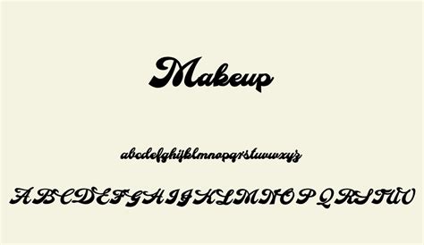 Makeup Font Font Tr