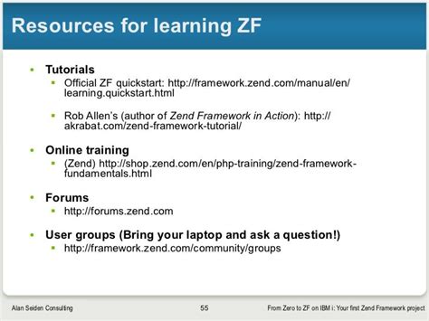From Zero To Zf Your First Zend Framework Project On Ibm I