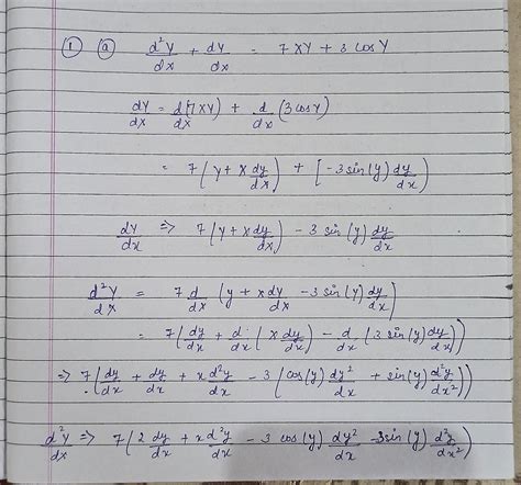 [solved] Differential Equation Trigonometric Derivative Example Example Exercise Derivada