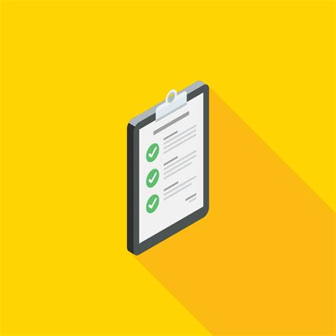 Checklist Isometric Right View Icon Vector Isometric Flat Style Vector Illustration 23752124