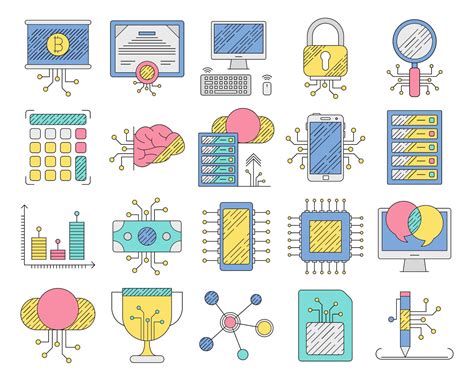 Digital Services Icons Suitable For A Wide Range Of Digital Creative Projects 17098531 Vector