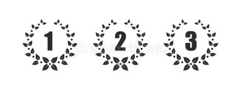 Signos De Lugares Superiores Insignias De Premio Primer Lugar