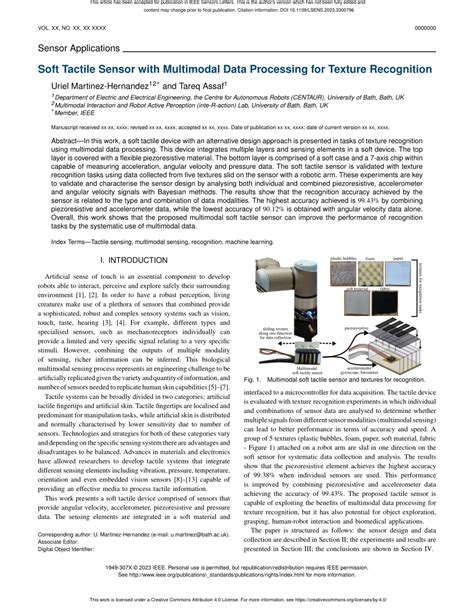 pdf soft tactile sensor with multimodal data processing for texture