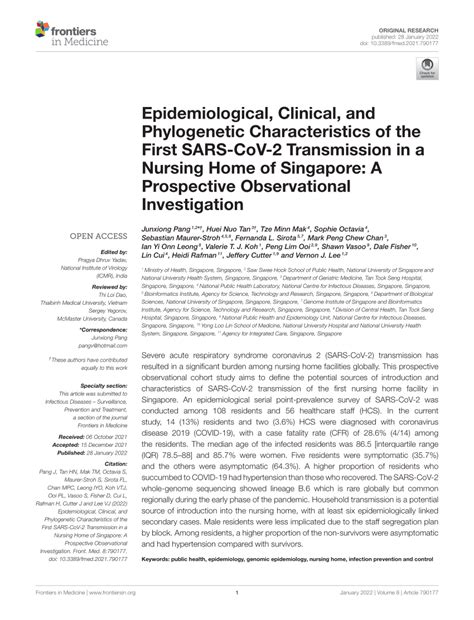 Pdf Epidemiological Clinical And Phylogenetic Characteristics Of