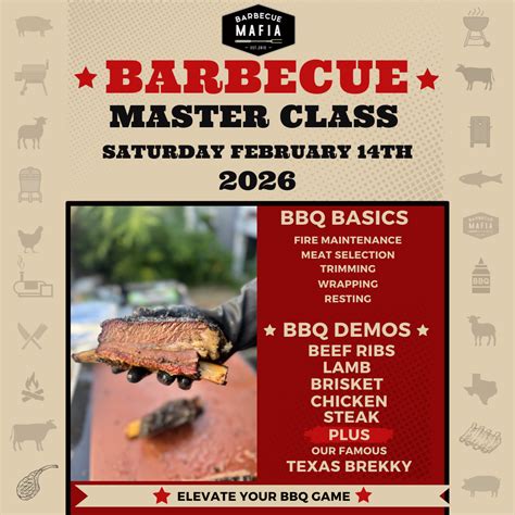 Bbq Master Class Saturday Feb 14th 2026