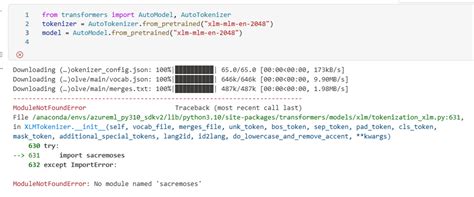 issue sacremoses library missing · issue 25380 · huggingface